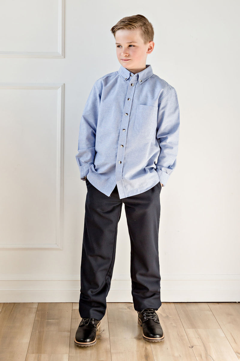 Chemise à manches longues- Coupe Droite Enfant – Uniformes HFM