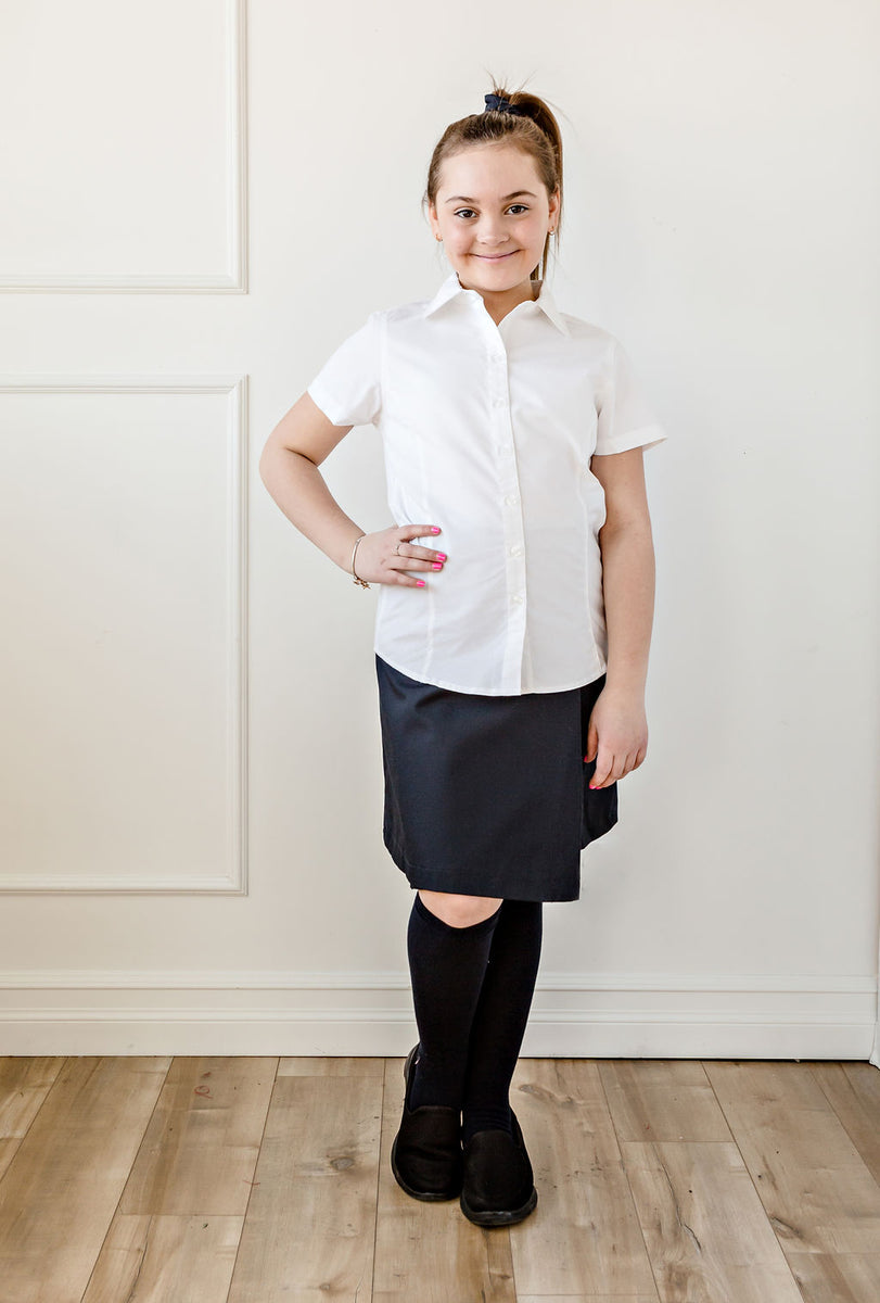 Chemise semi-ajustée à manches courtes enfant – Uniformes HFM